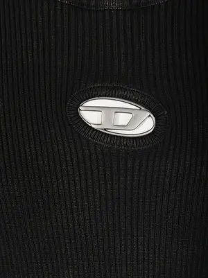 DIESEL® Distressed Cut-out Logo Jumper - Black