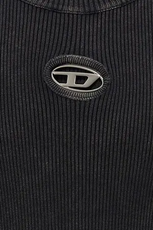 DIESEL® Distressed Cut-out Logo Jumper - Black