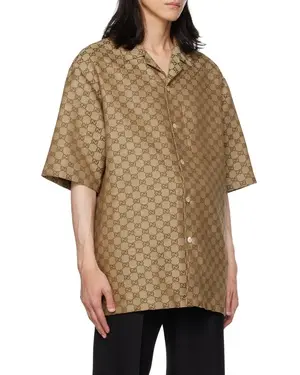 Gucci Gg Supreme Oversized Shirt