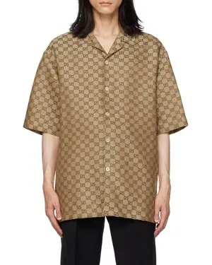 Gucci Gg Supreme Oversized Shirt