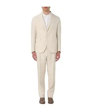 Tagliatore Long-sleeved Suit - White
