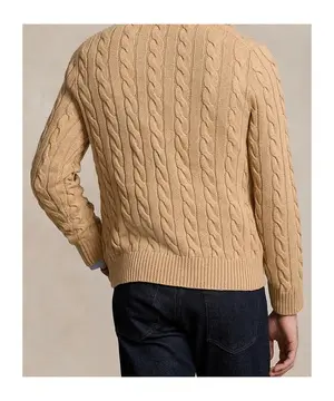 Polo Ralph Lauren Cable-knit Half-zip Jumper - Brown