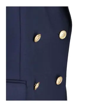 Polo Ralph Lauren Double-breasted Crepe Blazer With Notched Lapel