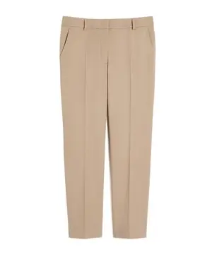 Max Mara Vite Belt-loop Tailored Trousers - Camel