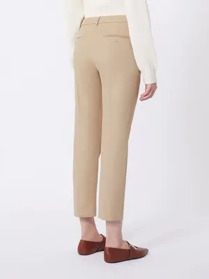 Max Mara Vite Belt-loop Tailored Trousers - Camel