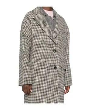 Tagliatore Single-breasted Houndstooth Coat - Grey