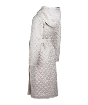 Max Mara Quilted Cotton Robe With Hood And Belt