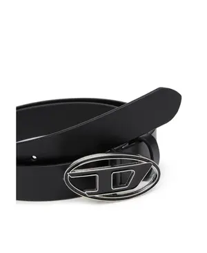 DIESEL® Logo Buckled Belt - Black