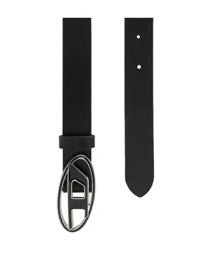 DIESEL® Logo Buckled Belt - Black