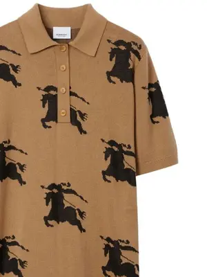 Burberry Ekd-print Jacquard Polo Shirt Dress