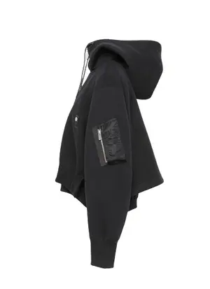 Sacai Zip-up Hooded Jacket - Black