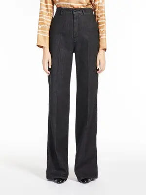 Max Mara Dark Wash Wide-leg Jeans