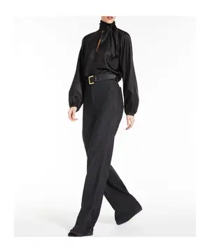 Max Mara Dark Wash Wide-leg Jeans