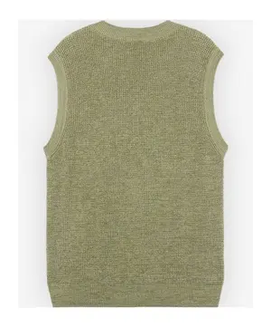 Maison Kitsuné Embroidered Logo V-neck Knit Vest