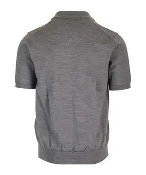 Comme Des Garçons Heart Patch Polo Shirt - Gray