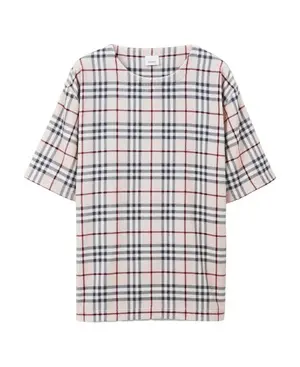 Burberry Checkered Cotton T-shirt - No