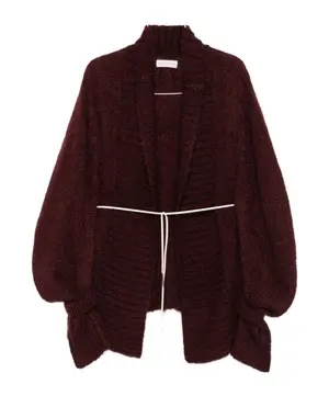 Dries Van Noten Long Sleeve Cardigan With Lace-up Details