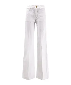 THE SEAFARER Flared Patch-pocket Jeans - White