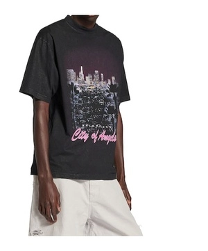 Balenciaga City Of Angels Faded T-shirt - Faded Black
