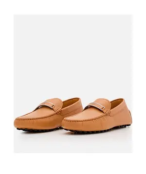 TOD'S Gommino Almond Toe Loafers With Metal Detail