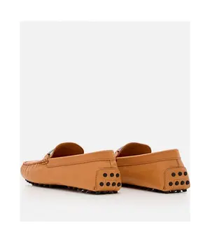 TOD'S Gommino Almond Toe Loafers With Metal Detail