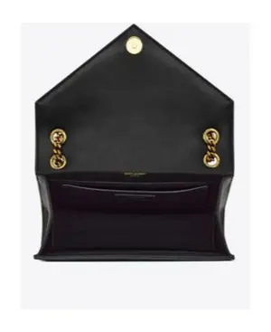 Saint Laurent Envelope Medium Shoulder Bag - Black