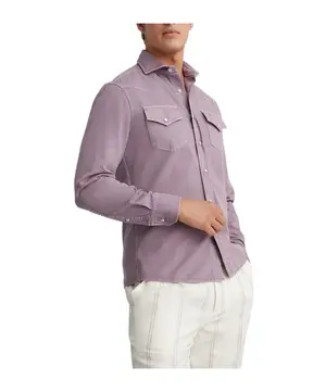 Brunello Cucinelli Long-sleeved Button-up Shirt - Gray
