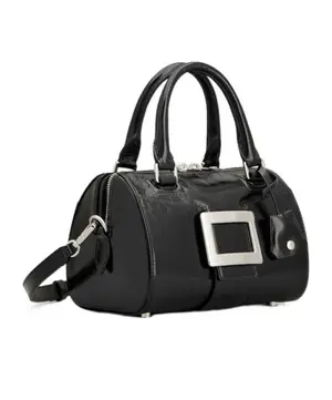 ROGER VIVIER Belle Vivier Mini Bowling Bag - Black