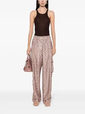 Dries Van Noten Printed Belt-loop Casual Pants