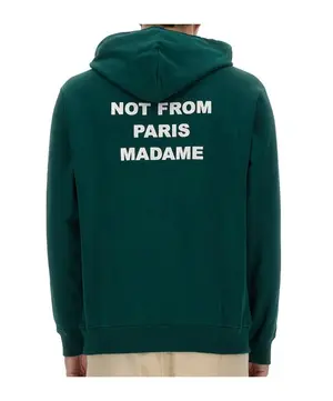 Drole De Monsieur Long Sleeve Drawstring Hood Sweater