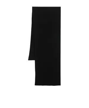 DRUMOHR Ribbed-knit Cashmere Scarf - Black
