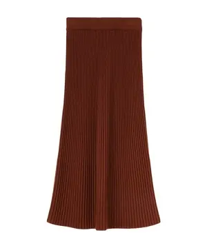 Loro Piana Ikeda Ribbed Pleated Midi Skirt - No