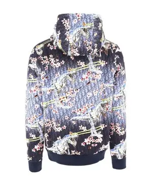 Dior Floral Dinosaur Print Hooded Sweater