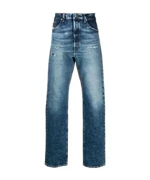 DIESEL® Distressed Straight-leg Jeans - Blue