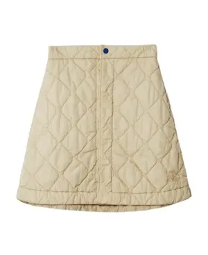 Burberry Quilted Mini Skirt With Equestrian Knight Embroidery - Nude