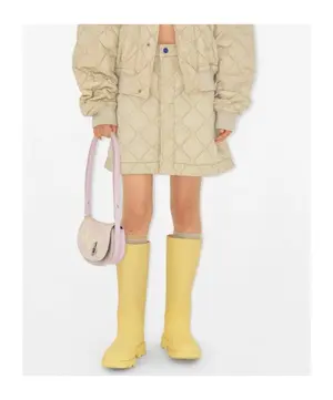 Burberry Quilted Mini Skirt With Equestrian Knight Embroidery - Nude