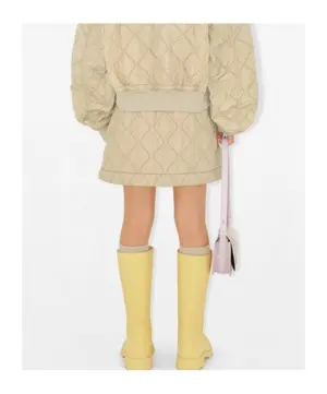 Burberry Quilted Mini Skirt With Equestrian Knight Embroidery - Nude