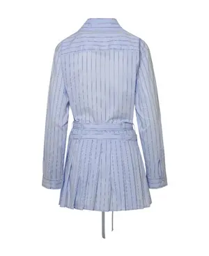 AMBUSH Striped Belted Mini Shirt Dress