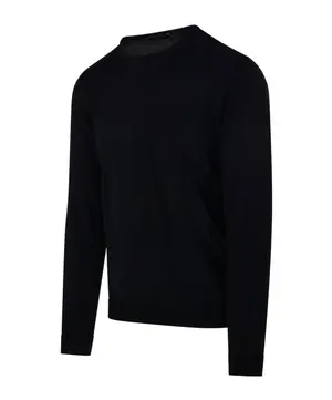 ROBERTO COLLINA Virgin Wool Round Neck Sweater - Black