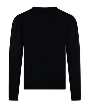 ROBERTO COLLINA Virgin Wool Round Neck Sweater - Black
