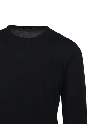 ROBERTO COLLINA Virgin Wool Round Neck Sweater - Black