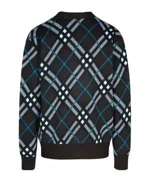 Burberry Checked V-neck Buttoned Cardigan