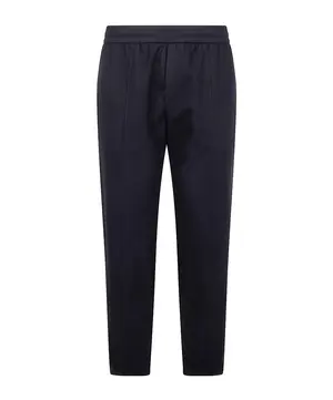 Emporio Armani Elasticated-waist Wool Trousers