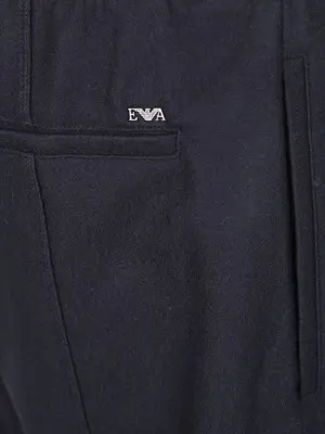Emporio Armani Elasticated-waist Wool Trousers