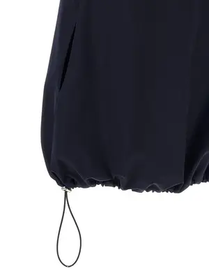 Prada Sleeveless Drawstring Dress With Half-zip Front