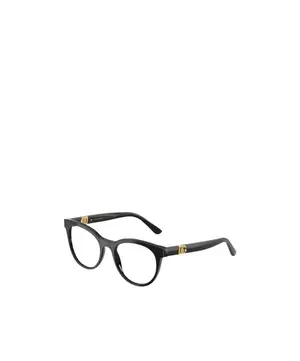 Dolce & Gabbana Full Rim Eyeglasses With Gold Tone Logo Detail
