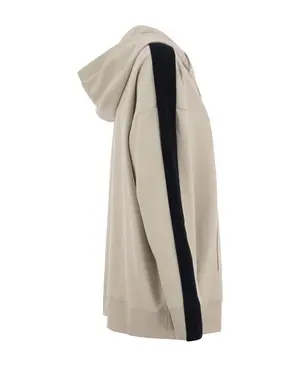 Max Mara Long Sleeve Zip Up Hoodie With Side Detail