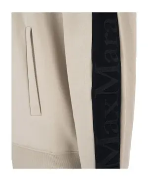 Max Mara Long Sleeve Zip Up Hoodie With Side Detail