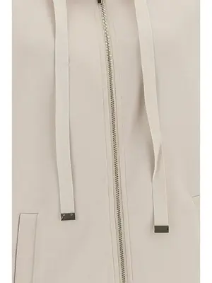 Max Mara Long Sleeve Zip Up Hoodie With Side Detail