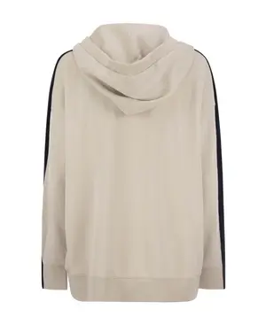 Max Mara Long Sleeve Zip Up Hoodie With Side Detail